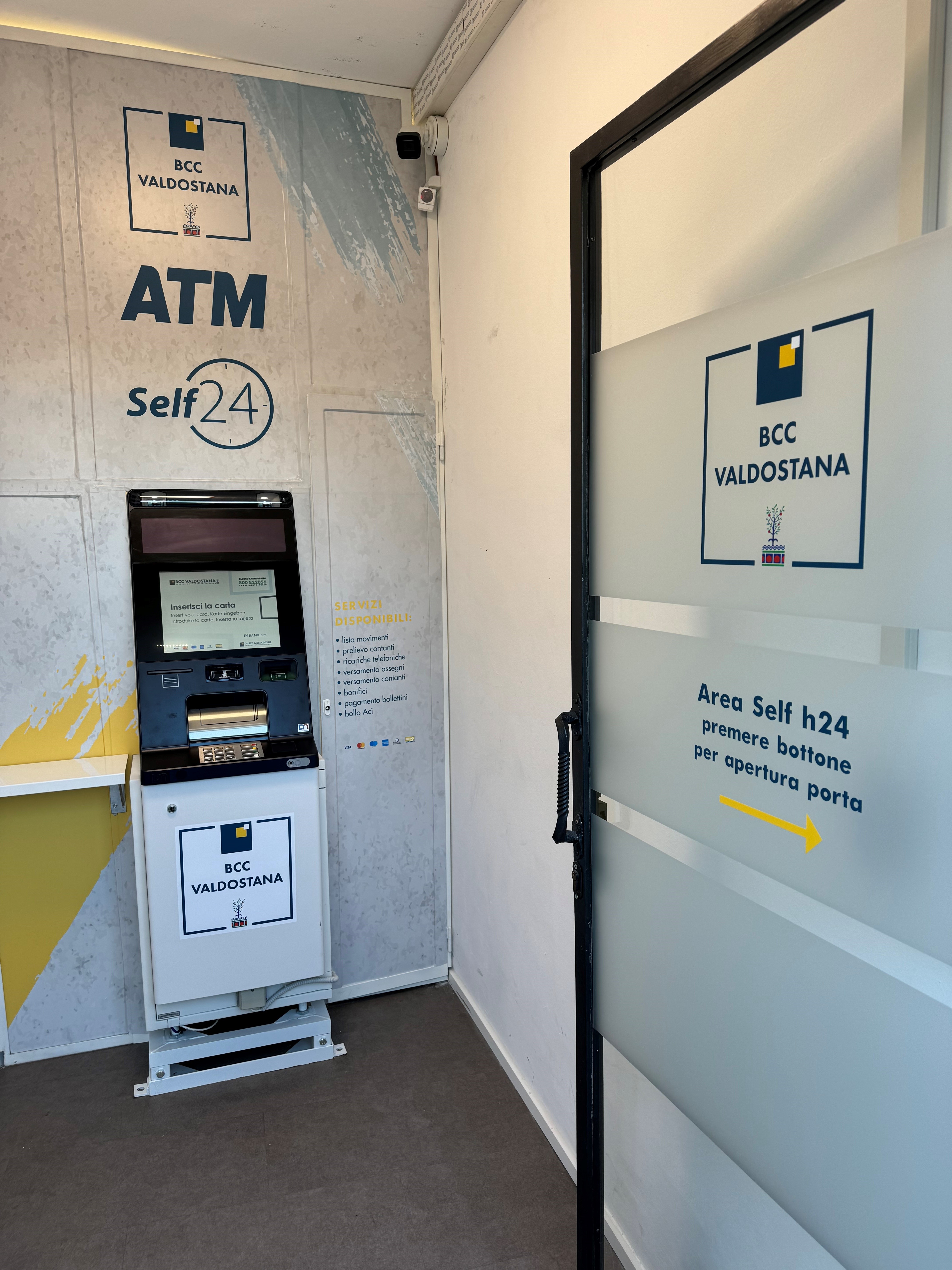 Apertura nuova Area Self Atm in piazza Chanoux! - BCC Valdostana
